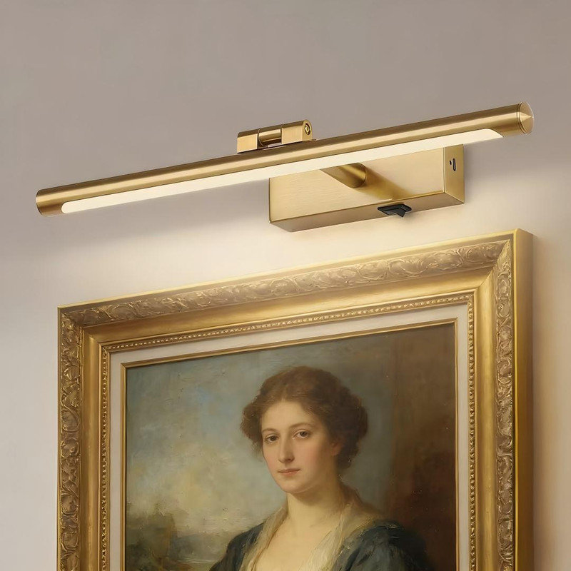 Wrought Studio™ 15.35 in. Brass LED Picture Light with Remote Control ...