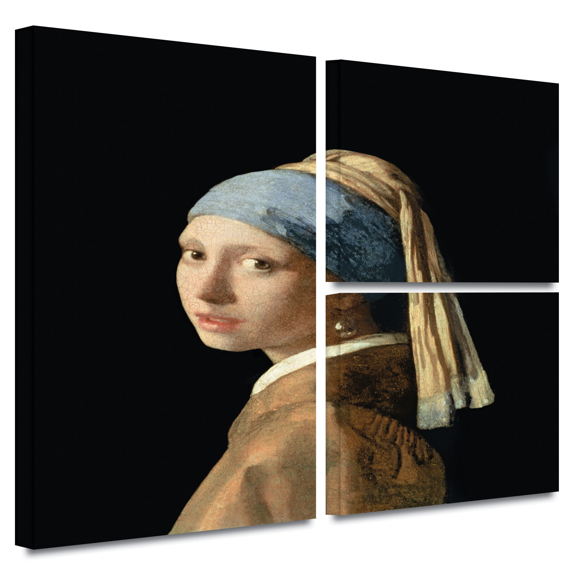 ArtWall 'Girl with a Pearl Earring' by Johannes Vermeer 3 Piece ...