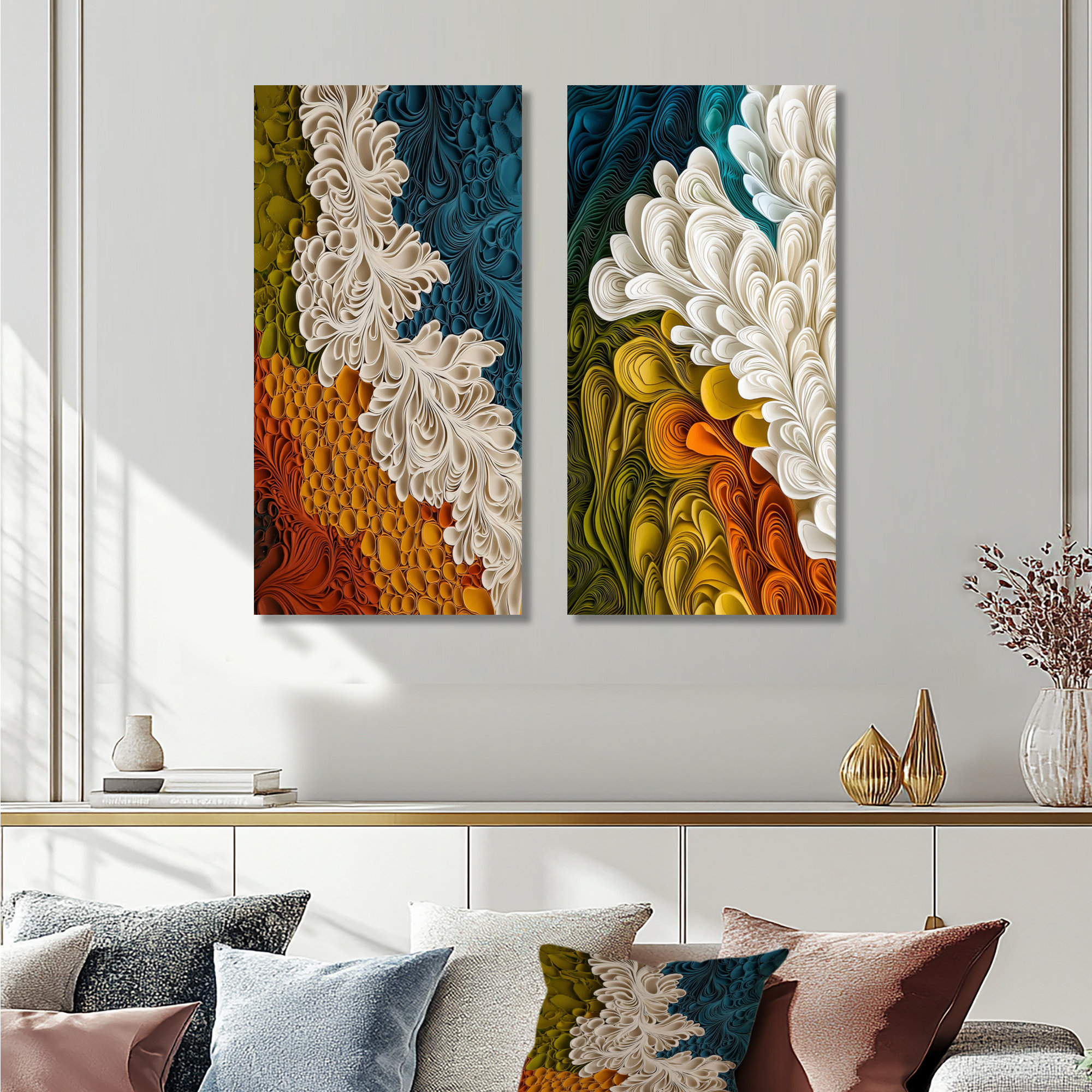 Ivy Bronx Biomorphism Earth Rhythm In Chaos II - Abstract Wall Art 2 ...