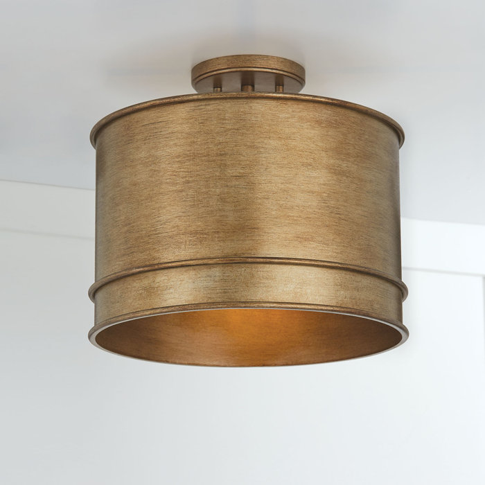 Birch Lane™ Fintan 1 - Light Gold Drum Pendant | Wayfair