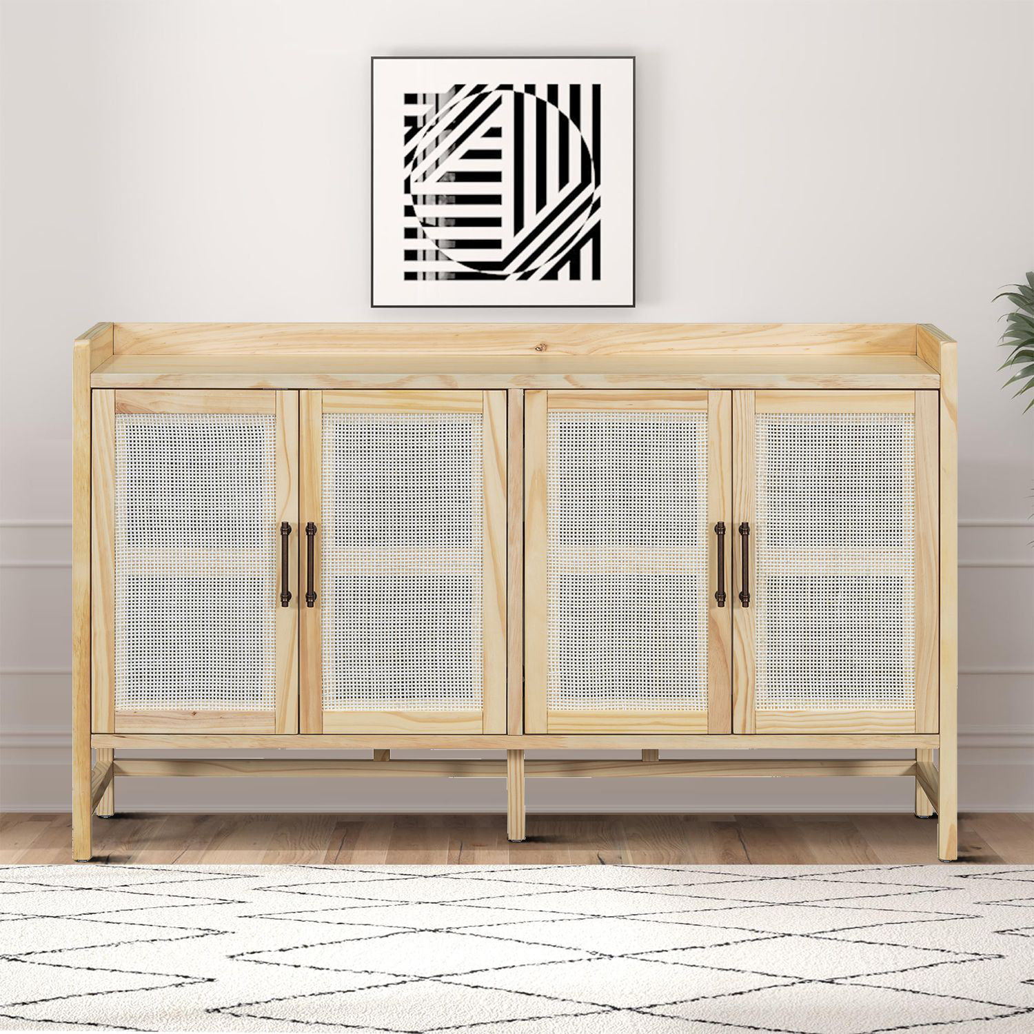 Dakota Fields Modern Rattan farmhouse sideboards and buffets with ...