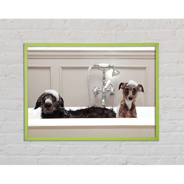 Brayden Studio Bath Time Dogs - Single Picture Frame Print | Wayfair.co.uk
