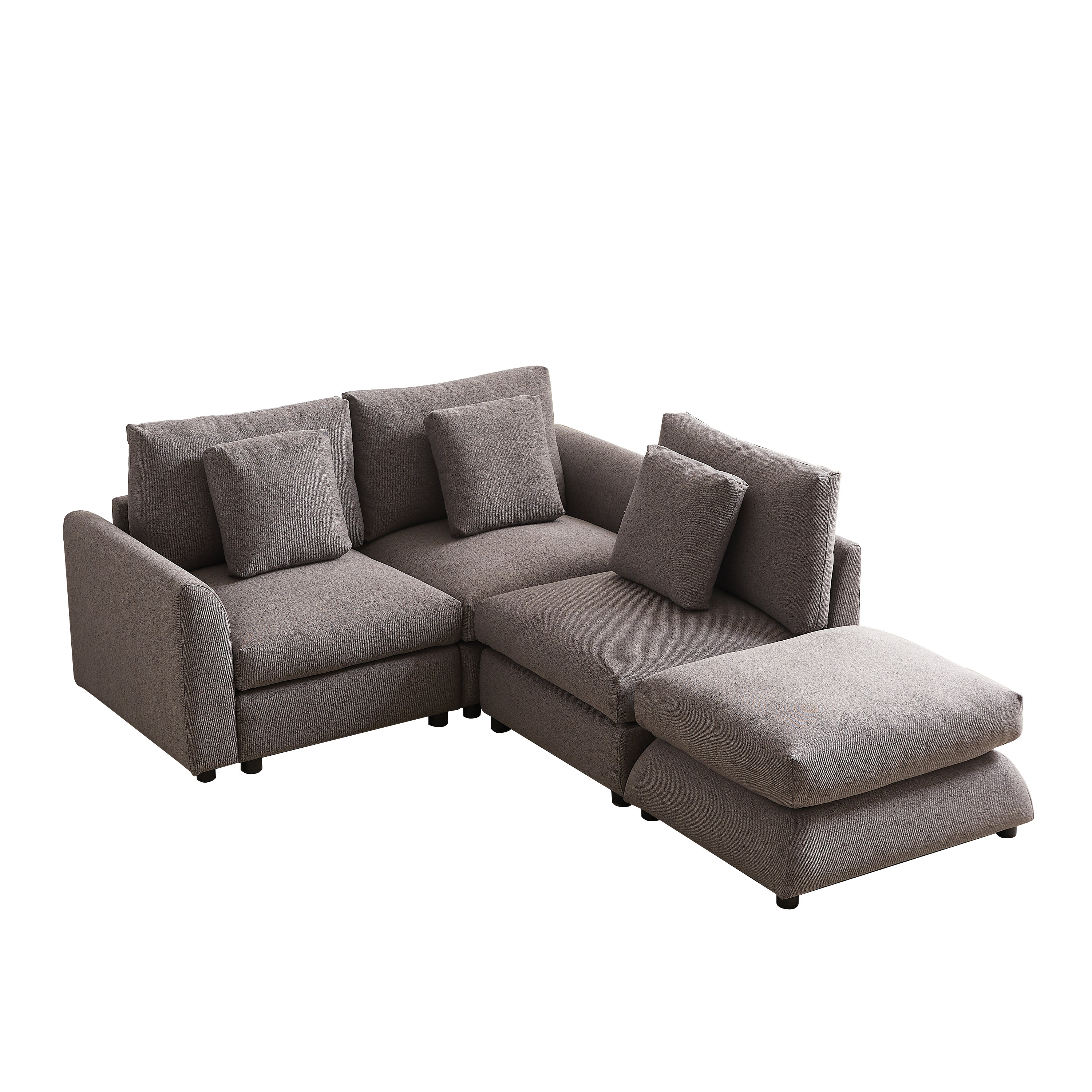 Latitude Run® 102.2 Inch Combination Sofa Modular Sofa With Ottoman ...