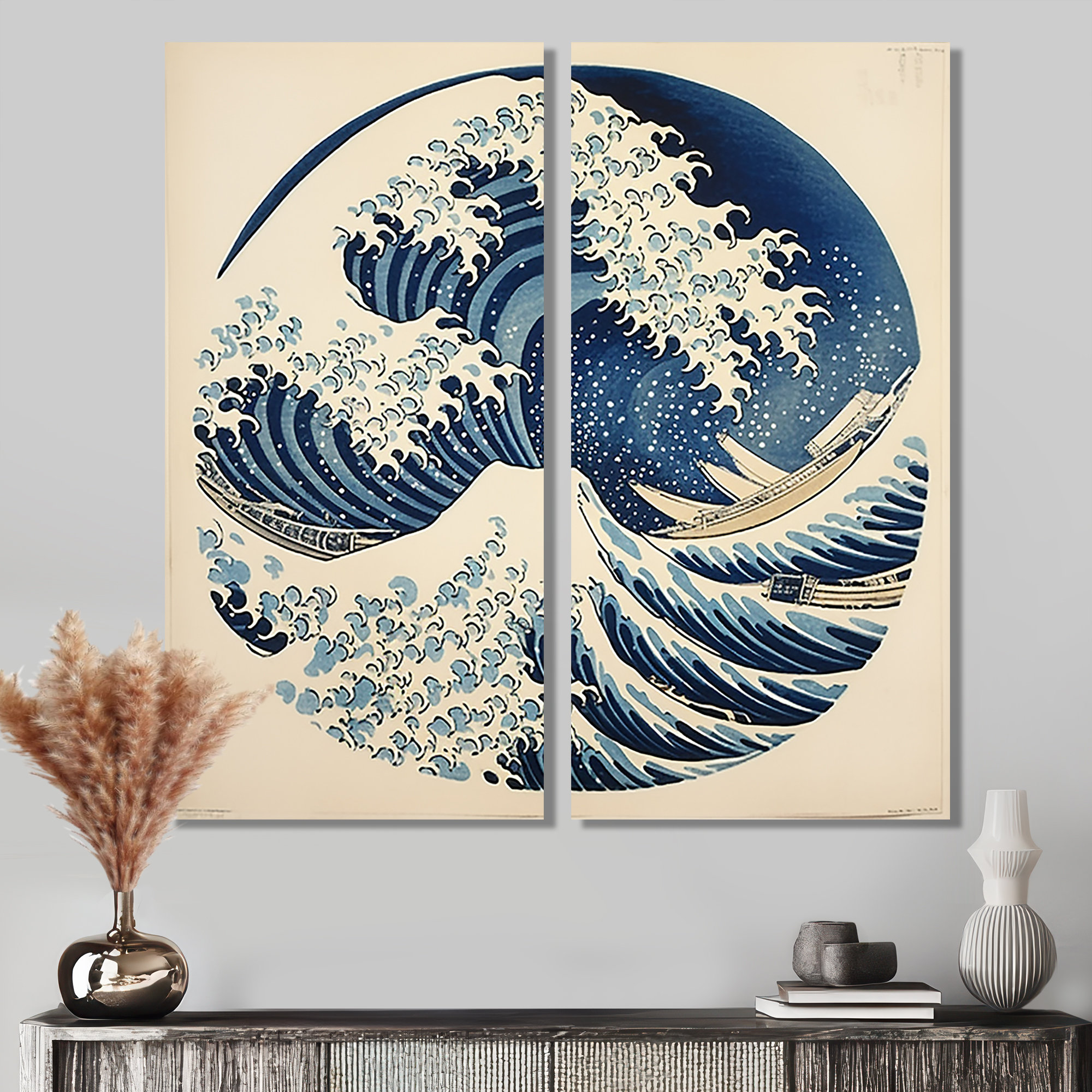 Red Barrel Studio® Great Waves In Japan - Global Wall Art | Wayfair