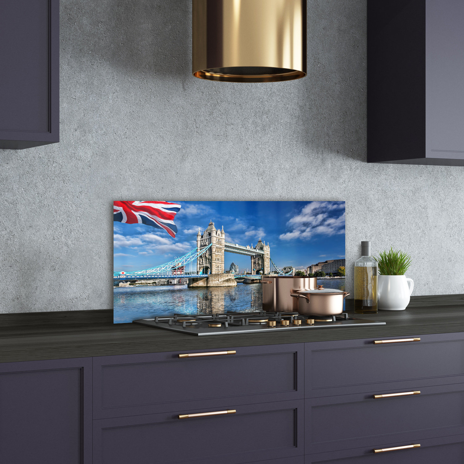 Highland Dunes Splashback - Backsplash - Cooker Hob Wall Splashback ...