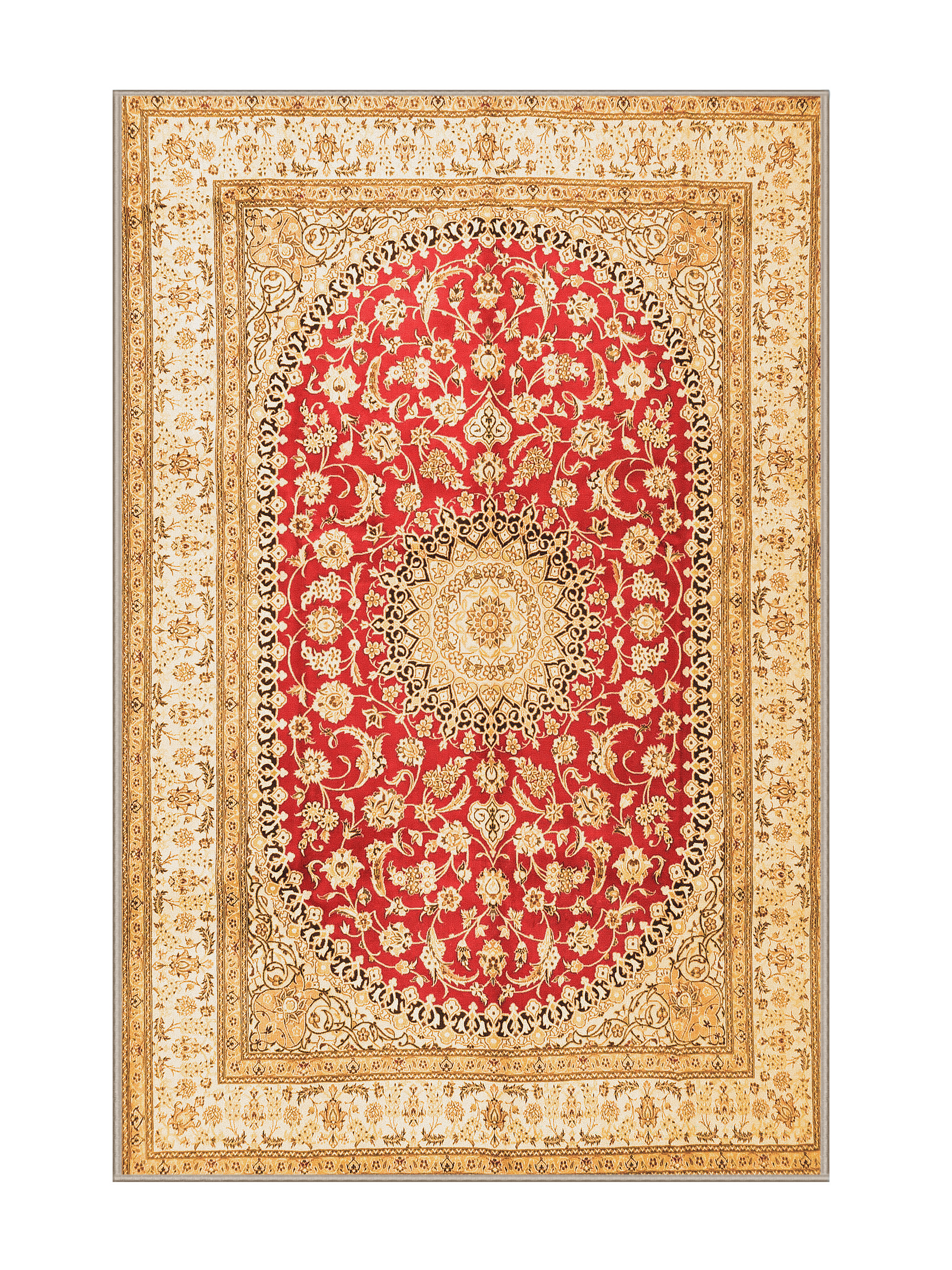 Alcott Hill® Babrak Floral Machine Woven Polyester/Chenille Area Rug in ...