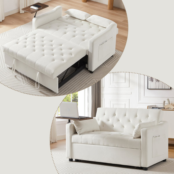 Everly Quinn Aloway 53.5 Upholstered Futon | Wayfair