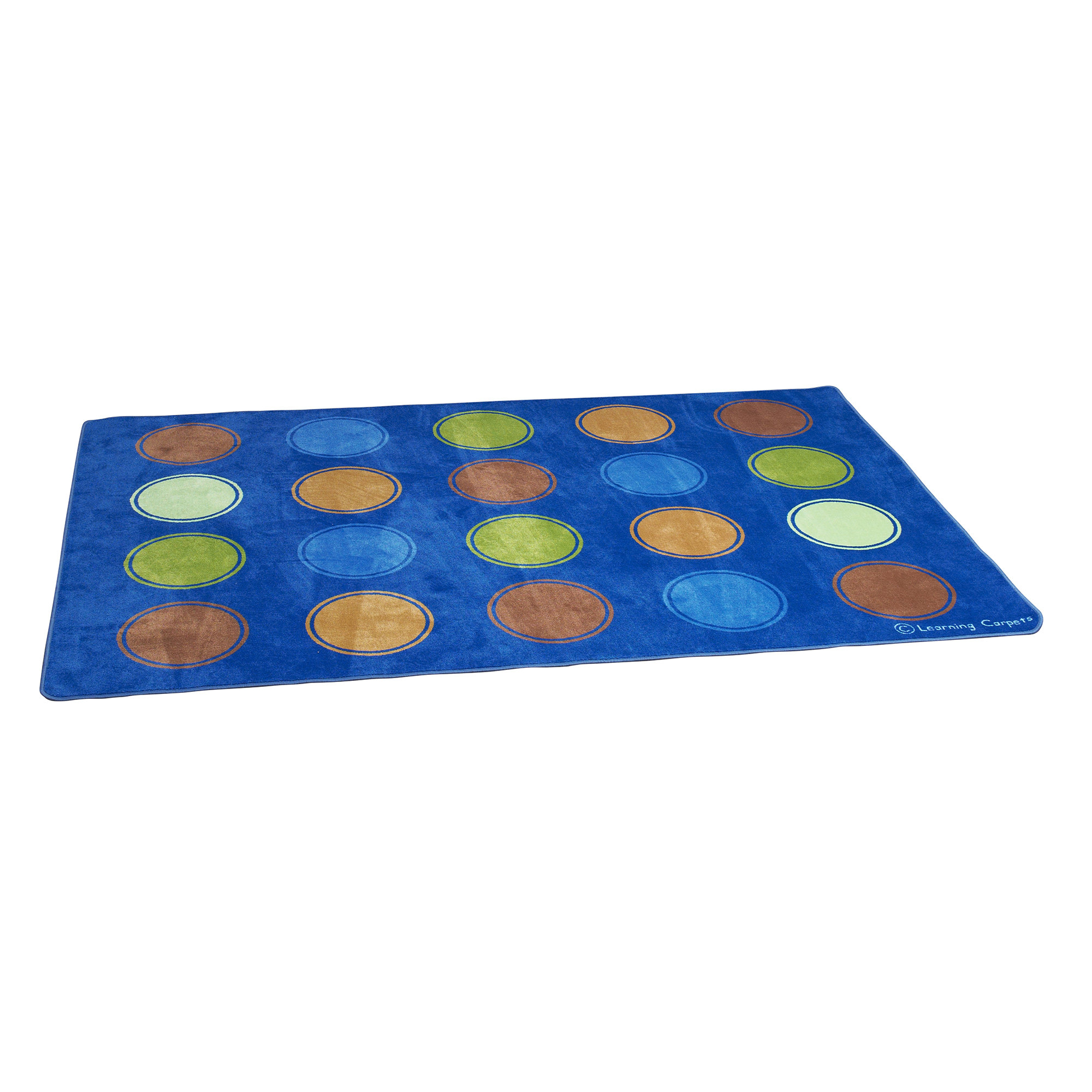 Learning Carpets Seating Dots Woodtones - Rectangle Small | Wayfair