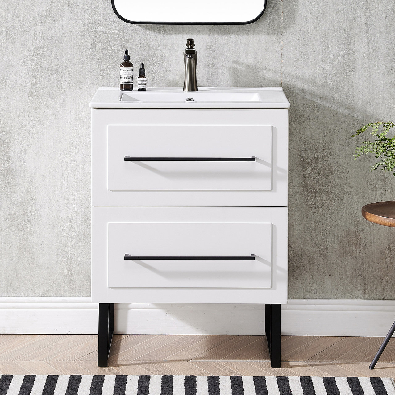 Ebern Designs Lucci 24'' Free-standing Single Bathroom Vanity with ...
