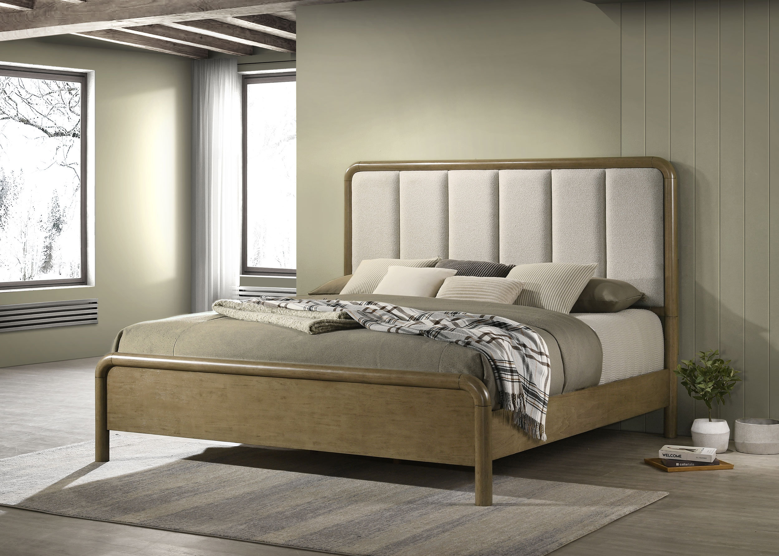 Kirby Kha Amsbury 56-inch Upholstered Eastern Bed Nutmeg | Wayfair