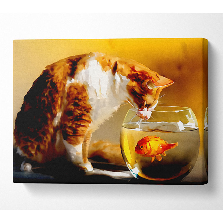 ClassicLiving Cats Dinner Time - Wrapped Canvas Art Prints | Wayfair.co.uk