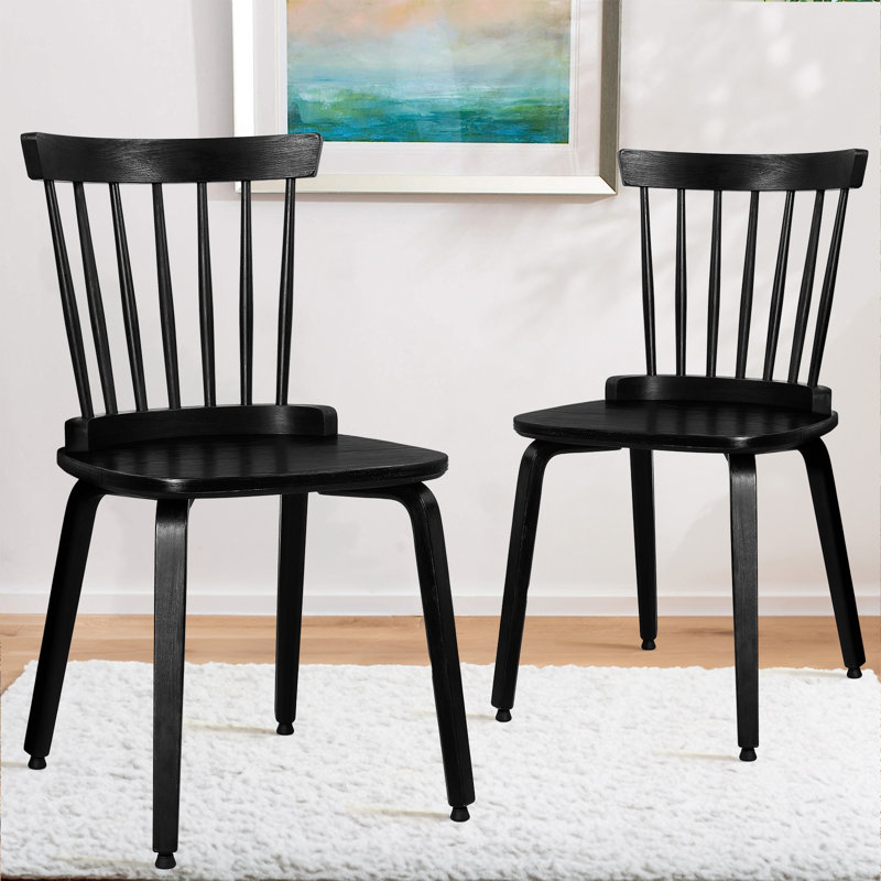 George Oliver Solid Wood Windsor Back Side Chair | Wayfair