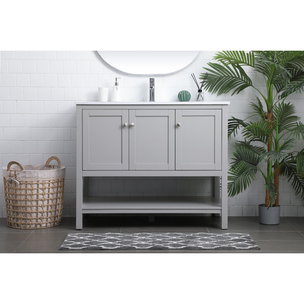 Hokku Designs Greidis 42'' Single Bathroom Vanity with Engineered ...