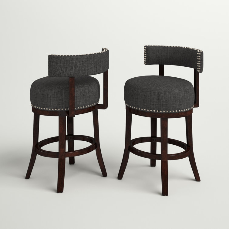 Andover Mills™ Norden Swivel Upholstered Counter Stool & Reviews | Wayfair