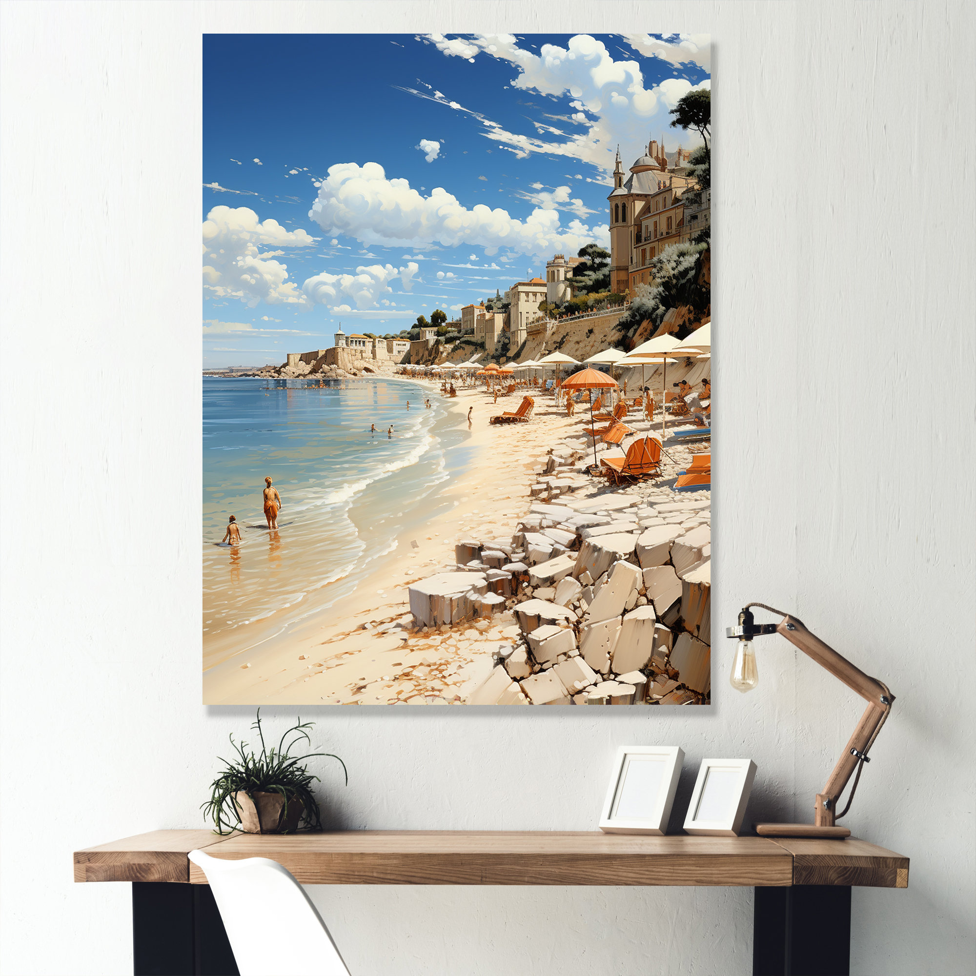 Highland Dunes Beach French Riviera Reverie II - France Canvas Wall Art ...
