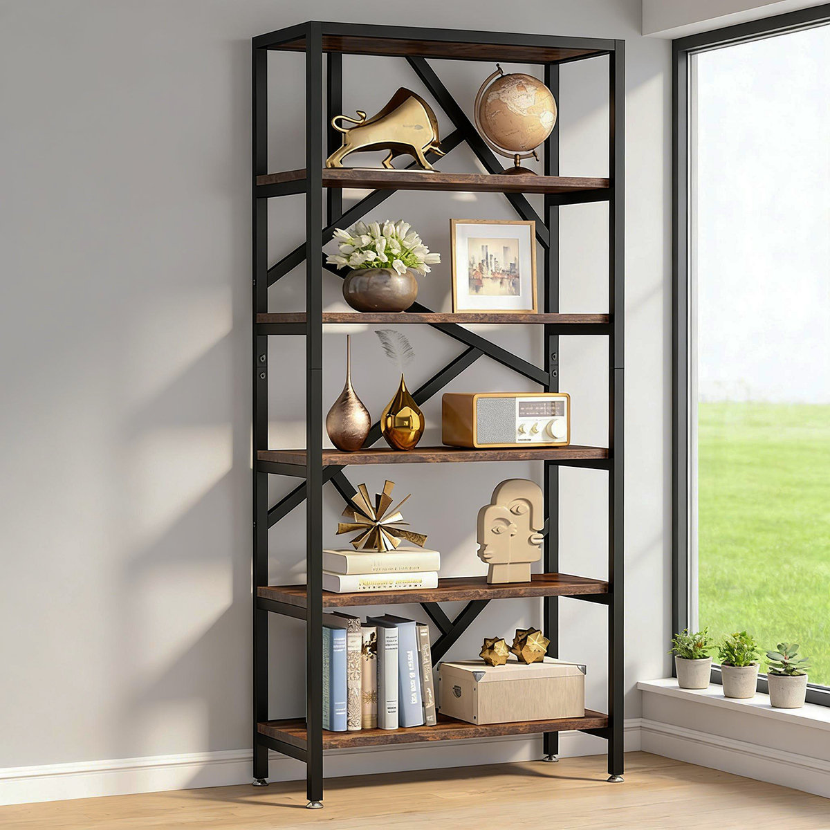 WANDINGT Versatile Shelf Display,Sturdy Bookshelf,Modern Bookcase | Wayfair