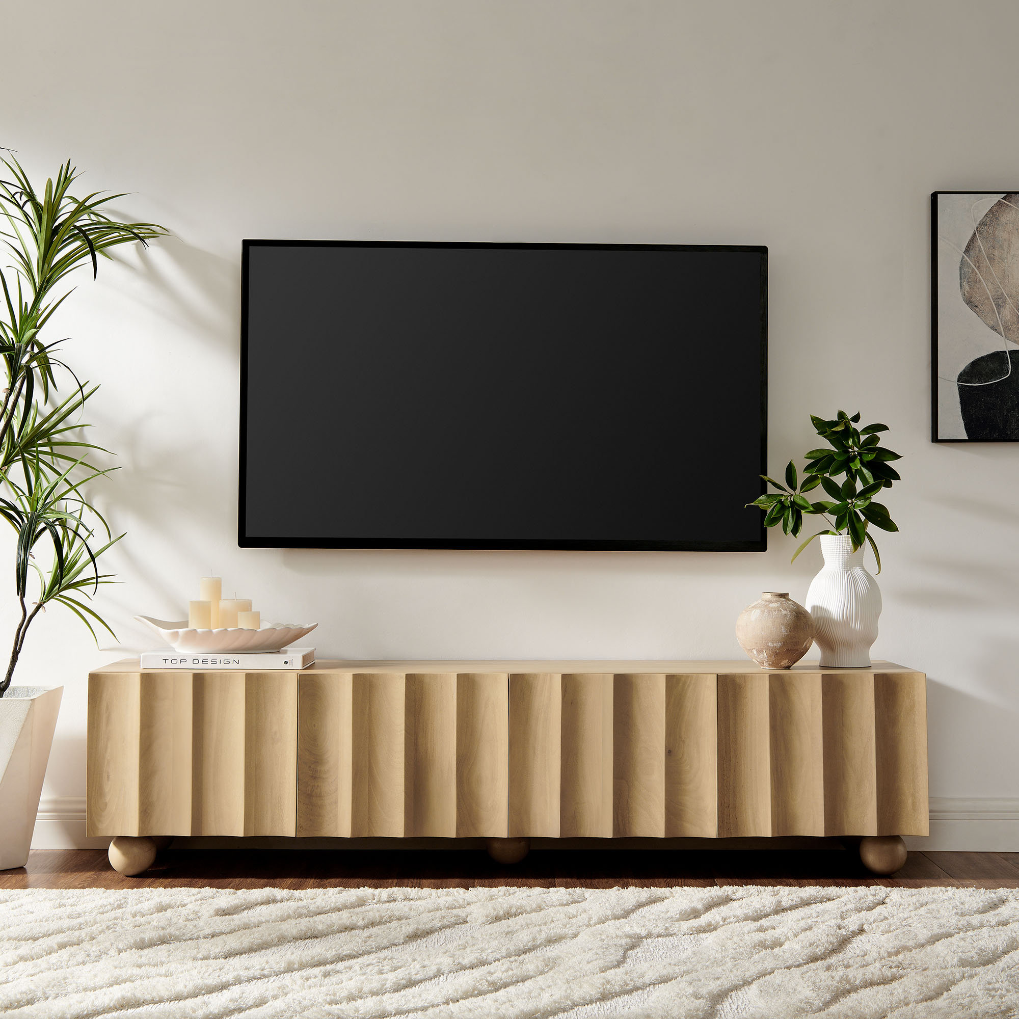 Modway Sorren Scalloped Wood TV Stand & Reviews | Wayfair