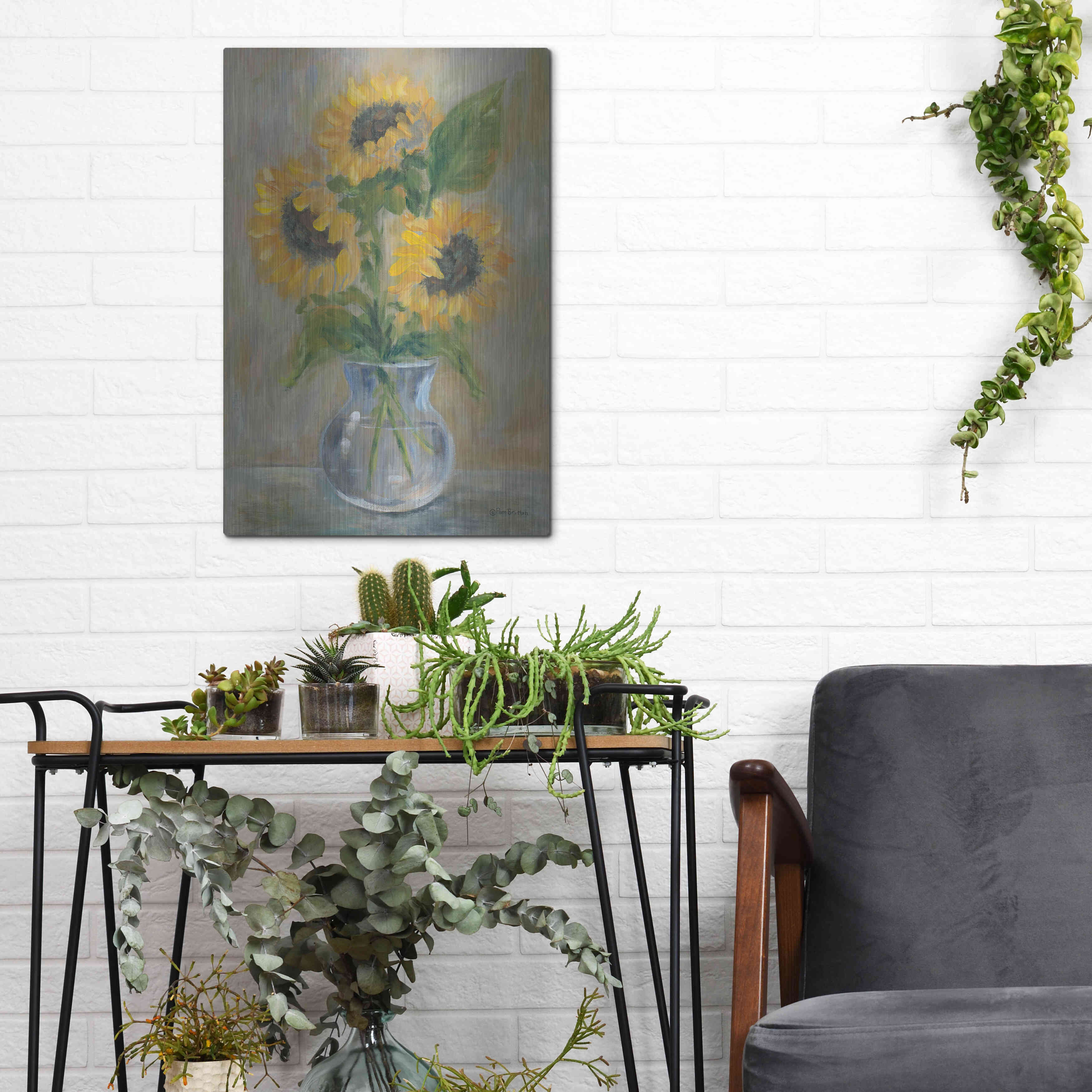 August Grove® Sunny Bouquet' by Pam Britton, Metal Wall Art | Wayfair