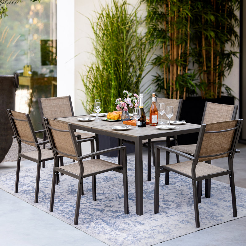 Latitude Run® 6 - Person Outdoor Dining Set "& Reviews" | Wayfair