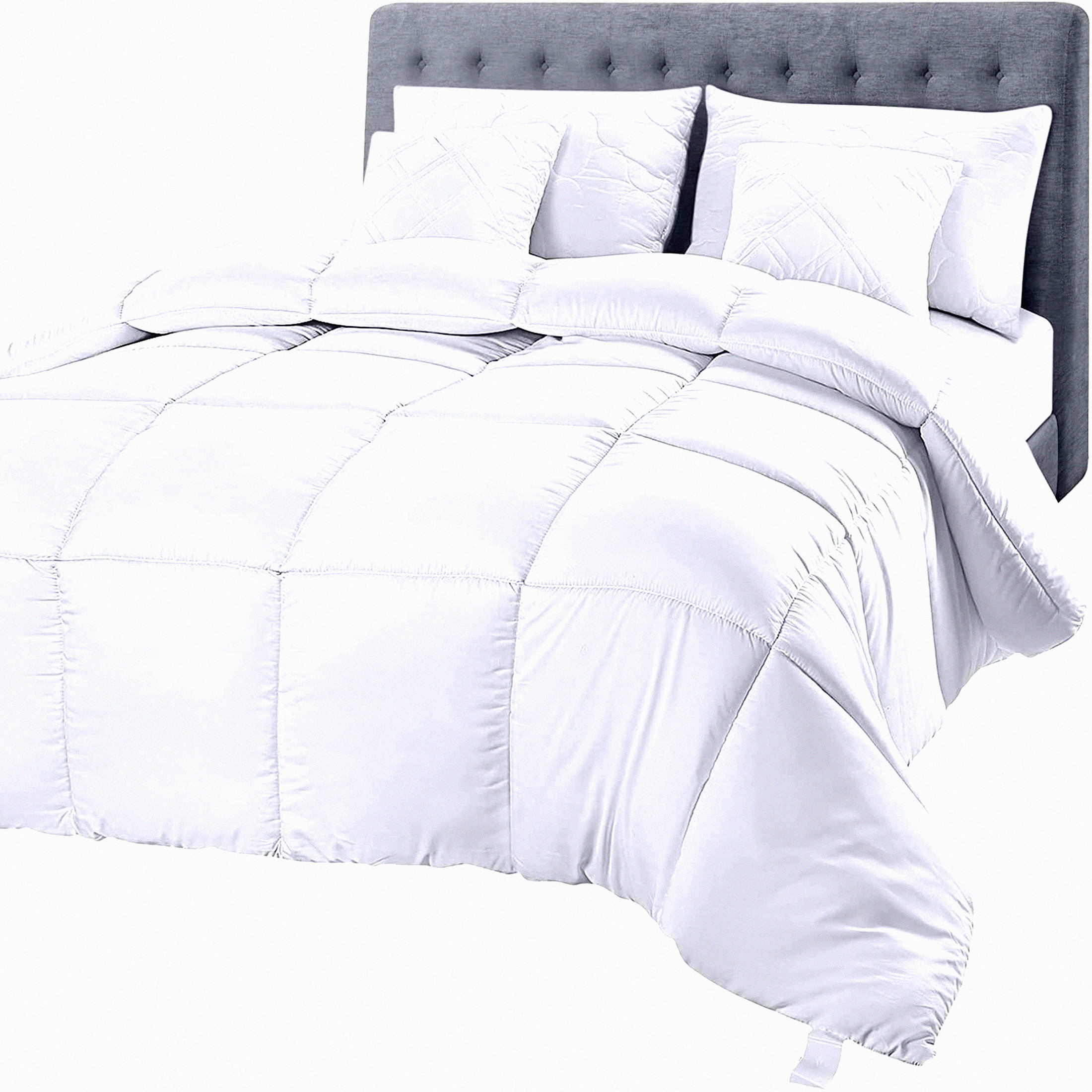 Hokku Designs Luxury Cloud Down Alternative Comforter - Twin Size White ...