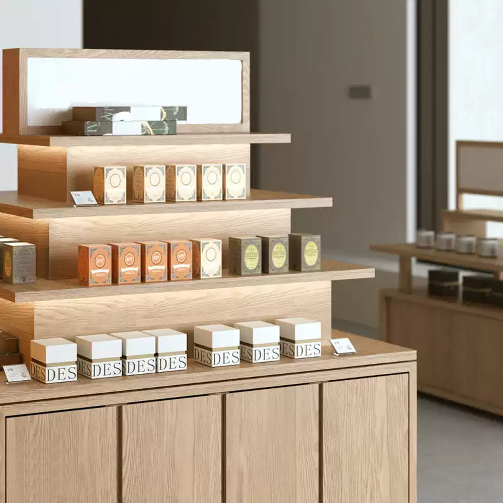 Artistic Soul XKX Premium Furniture Natural Wood Display Stand with ...