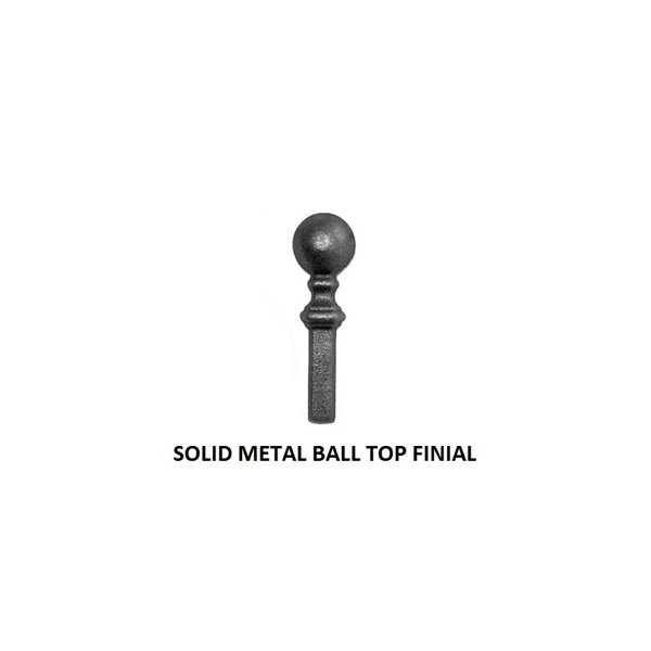 Rosalind Wheeler Begonia Ball Top Metal Fence Panels Fits 183cm GAP ...
