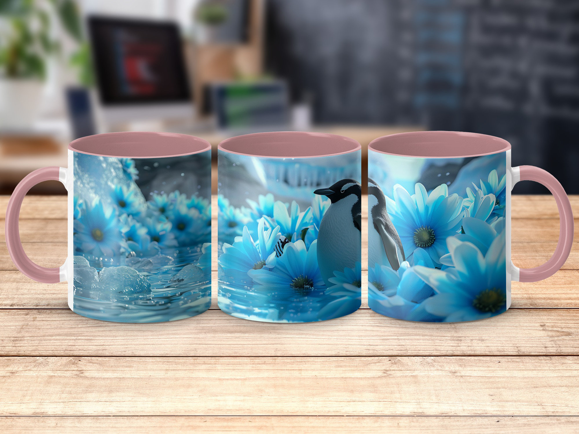 East Urban Home Set of 2 Realistic Animal Design 11oz Accent Mugs ...