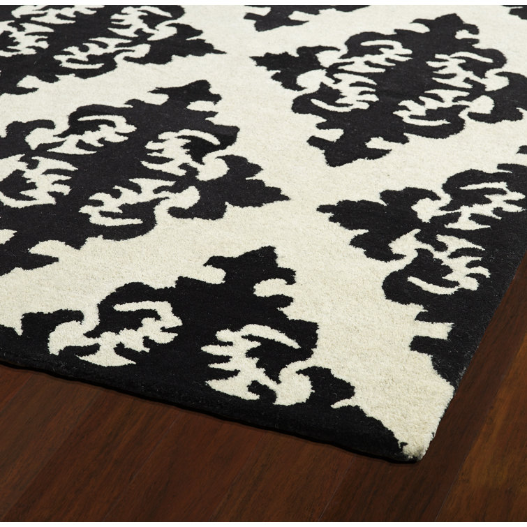 Darby Home Co Slovan Handmade Hand Tufted Wool Black Rug & Reviews ...