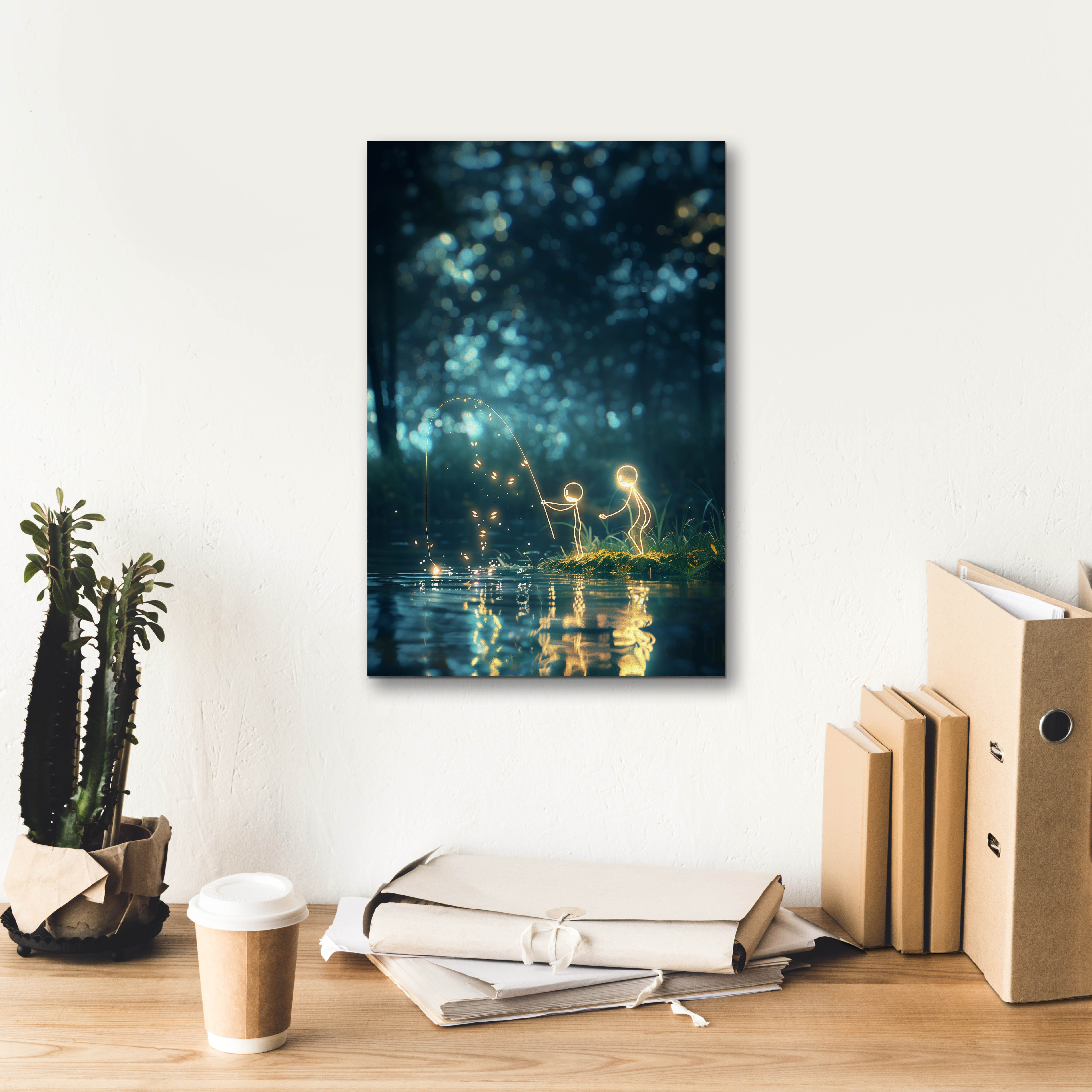 Ebern Designs Epic Graffiti 'Fishing With Dad' by r3darch0n Canvas Wall ...