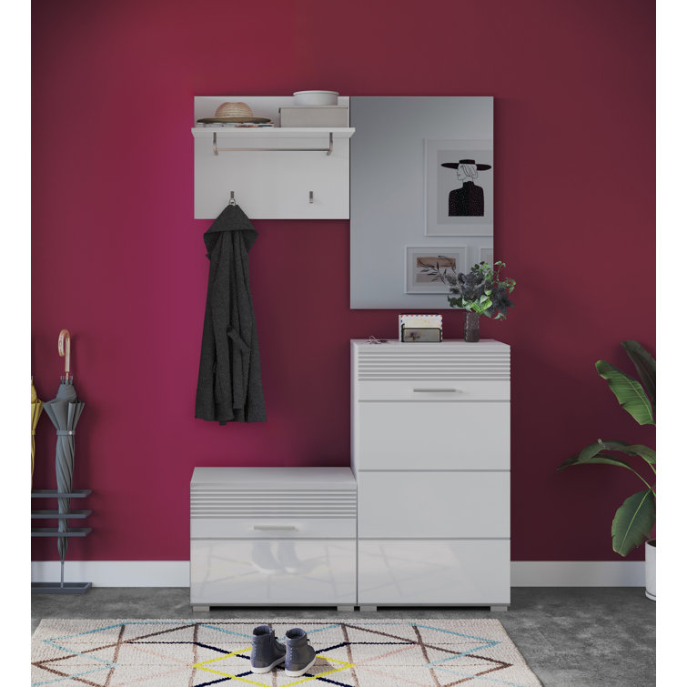 Ebern Designs 4-tlg. Garderobenkombination Hancel | Wayfair.co.uk