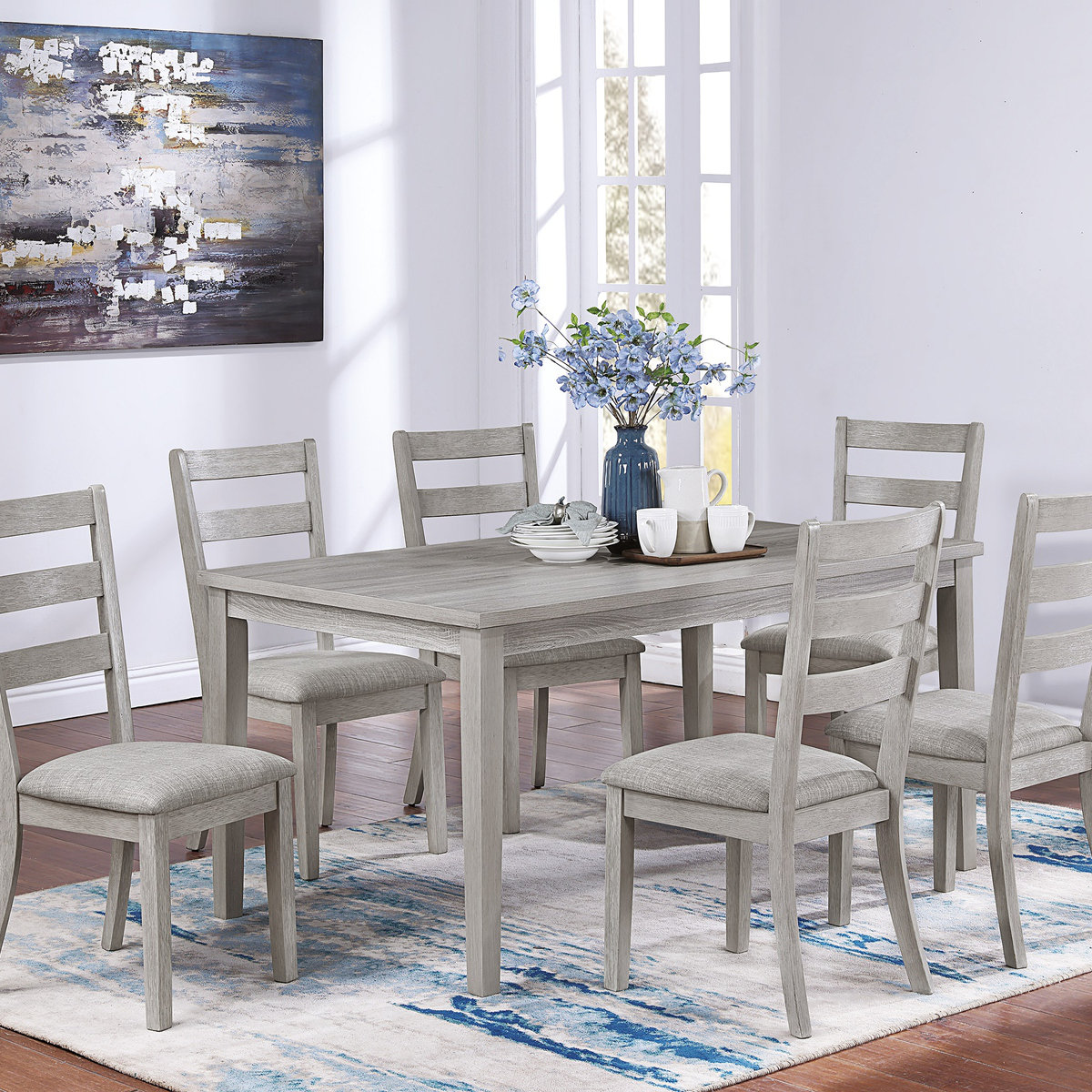 Rosalind Wheeler Classic Simple Rusticpc Dining Set Kitchen Dinette ...