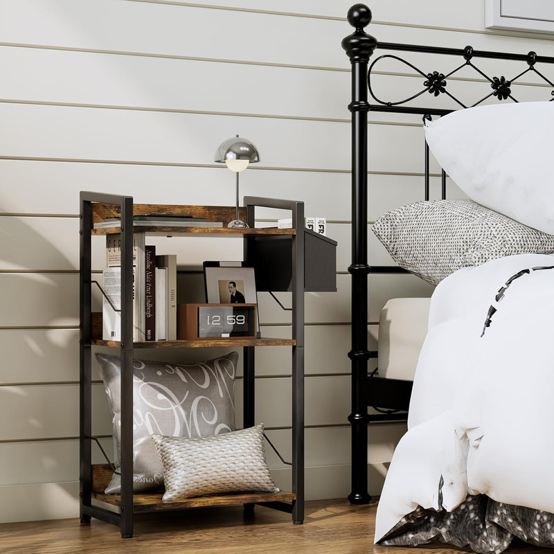 17 Stories 3 Tier Metal Small Bookcase | Wayfair