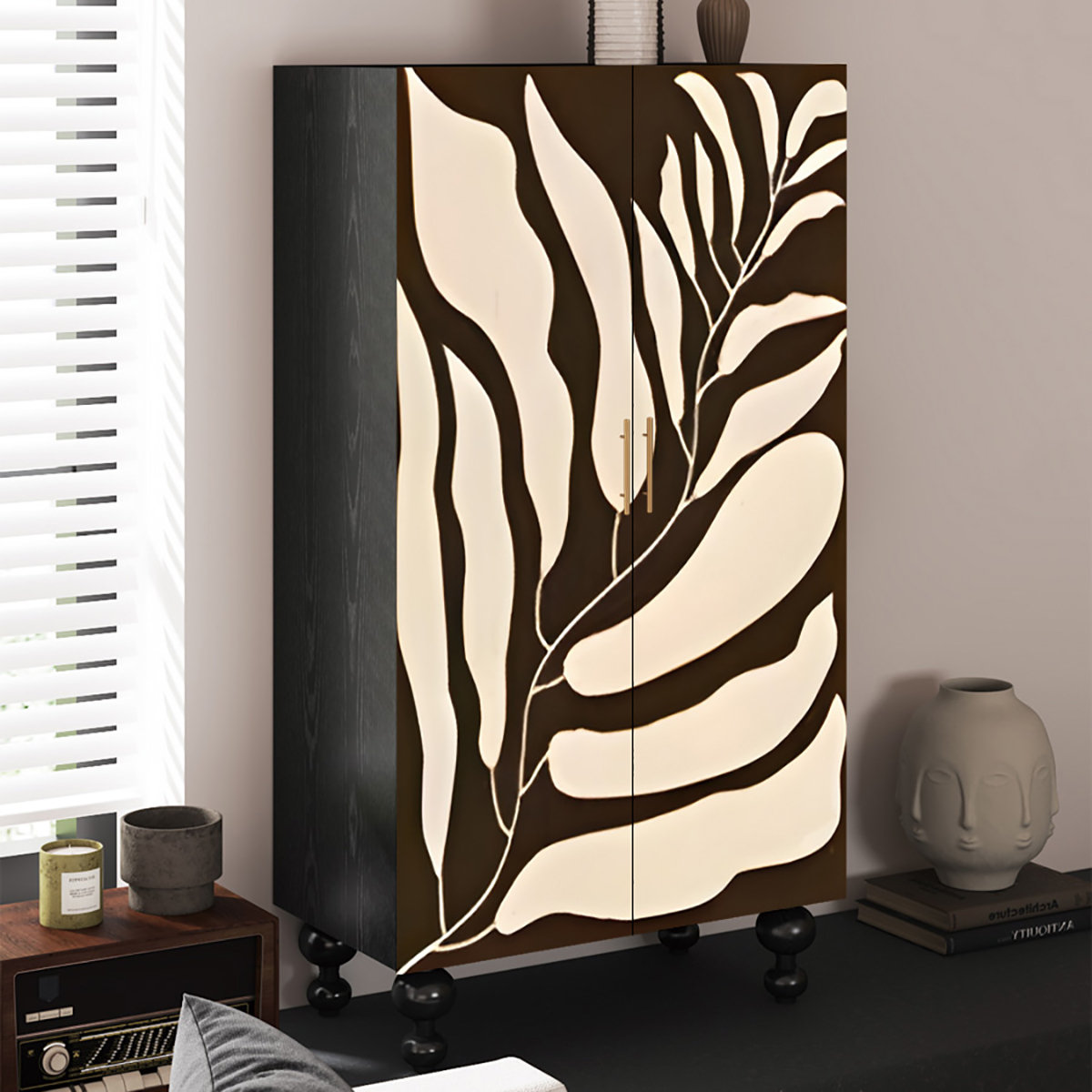 Corrigan Studio® Retro advanced sense double door wardrobe | Wayfair