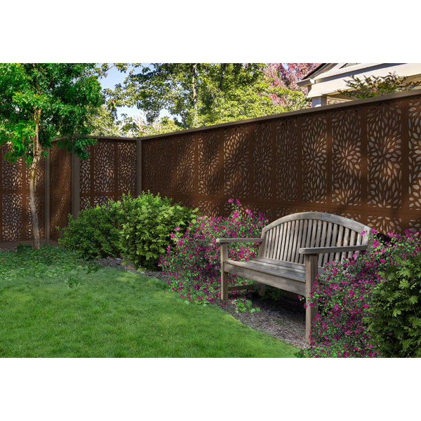 DESIGN-VU Floral Decorative Privacy Panel & Reviews | Wayfair