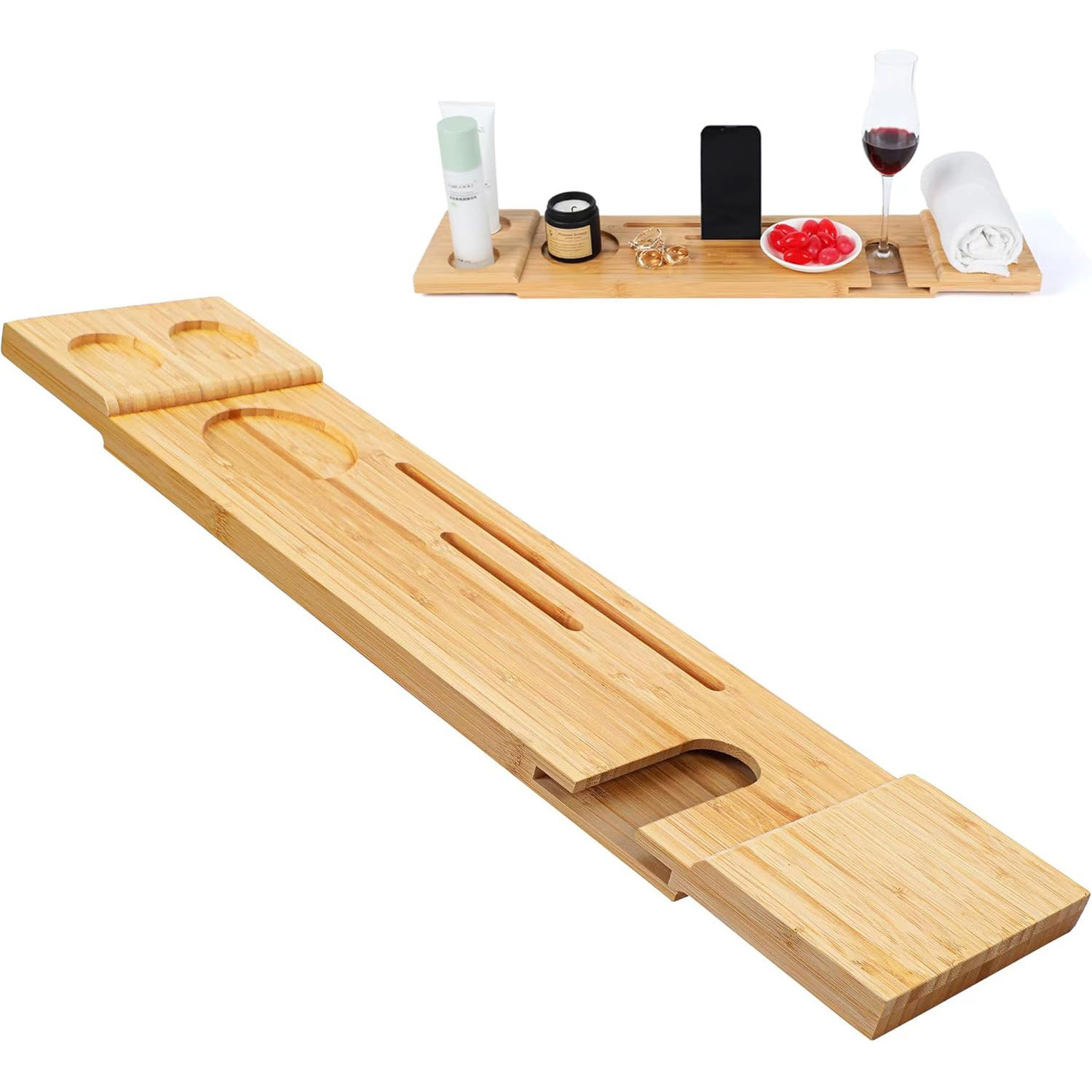 Latitude Run® Bathtub Tray Caddy - Bath Tray - Bath Tub Tray Caddy ...