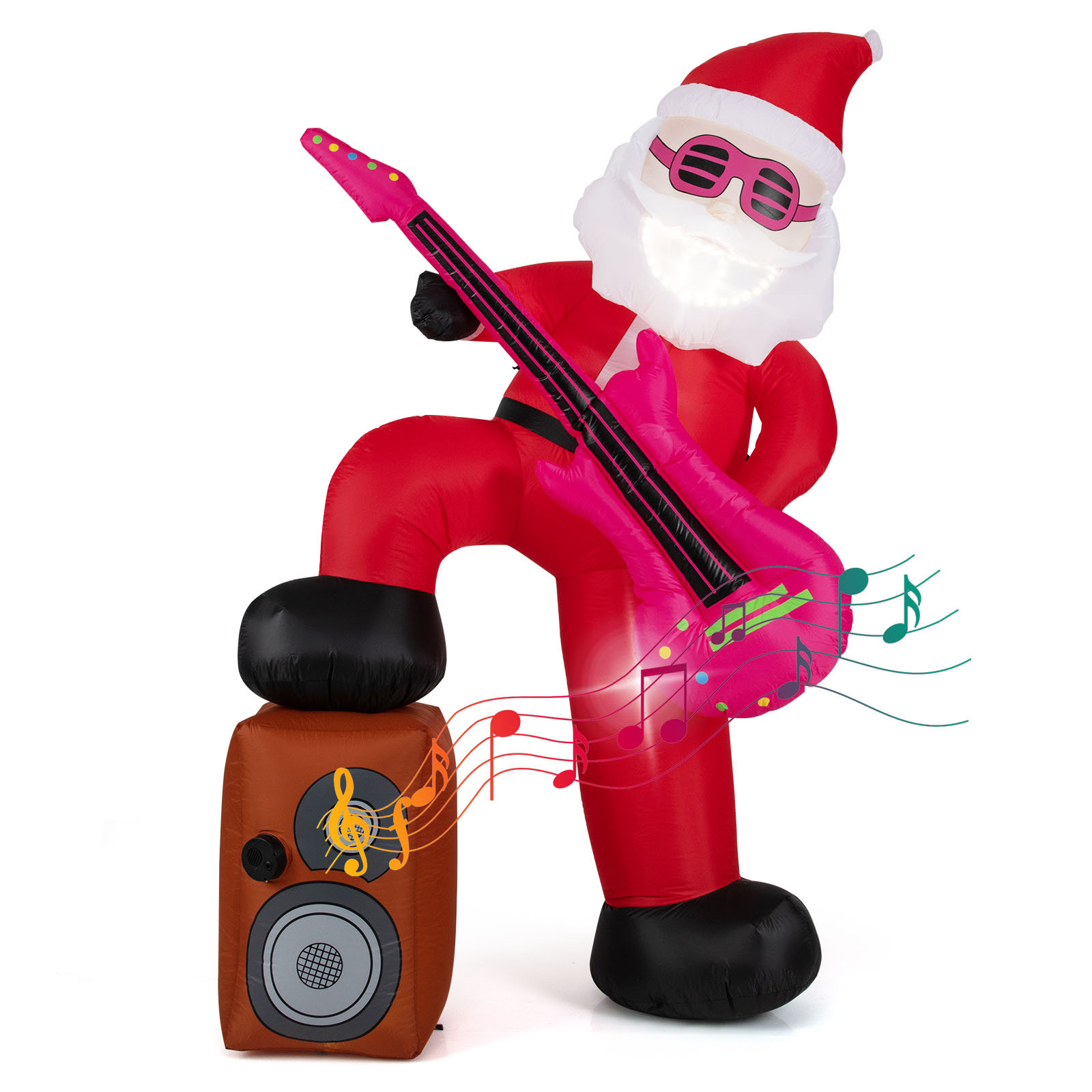 The Holiday Aisle® 8.4 ft Outdoor Inflatable Santa Claus w/Music Sound ...