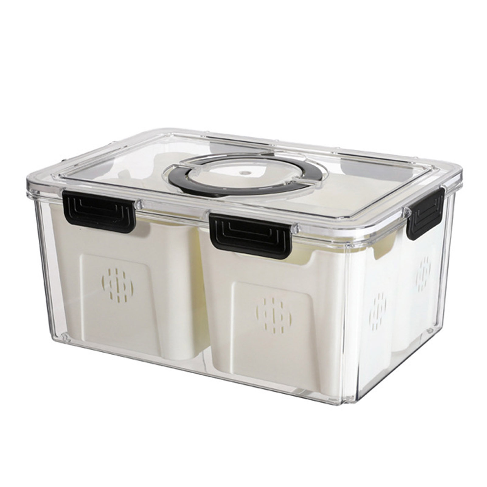 Rebrilliant Fruit Storage Container with Split Covered Tray Waterproof ...