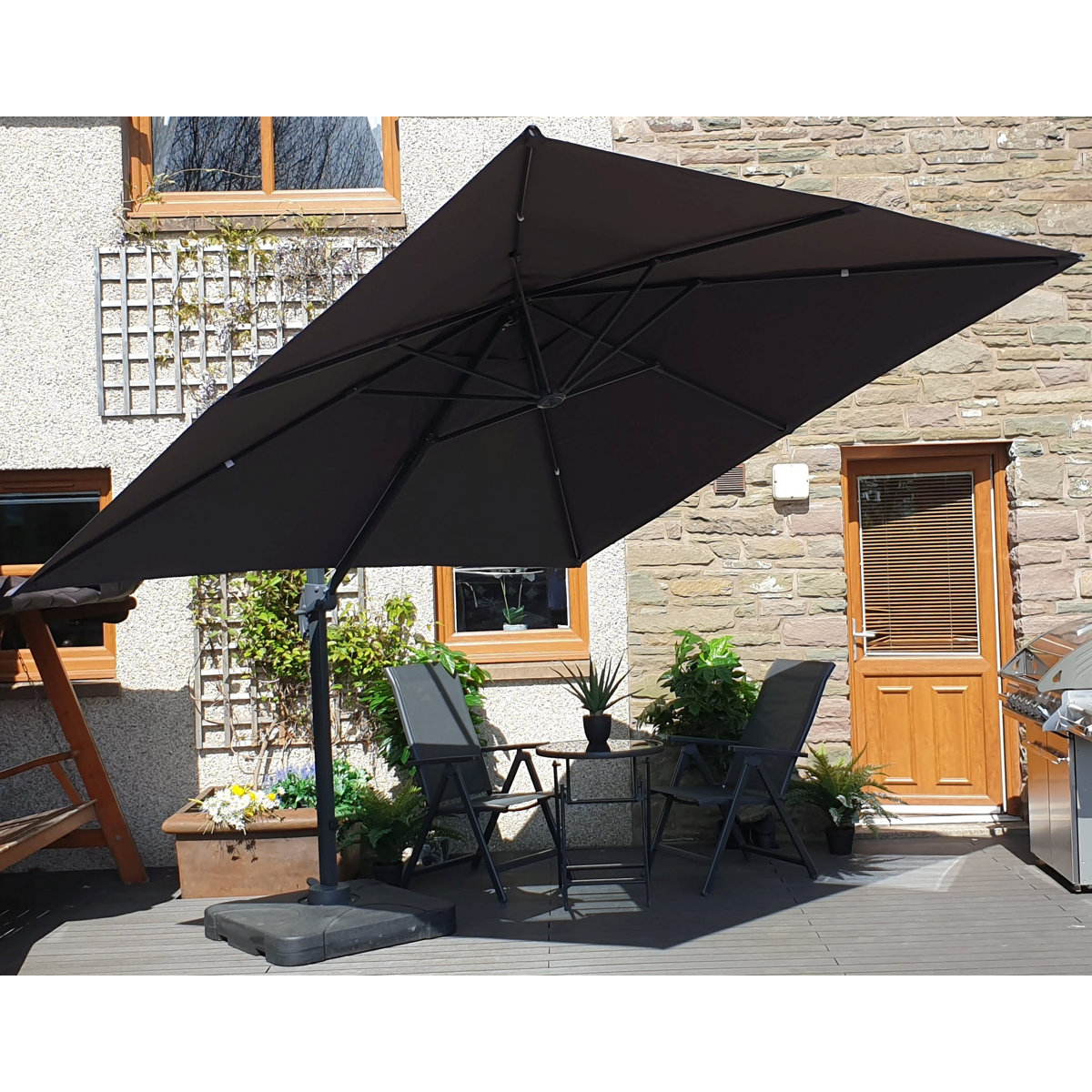 Freeport Park Jenifer 3m Square Cantilever Parasol | Wayfair.co.uk