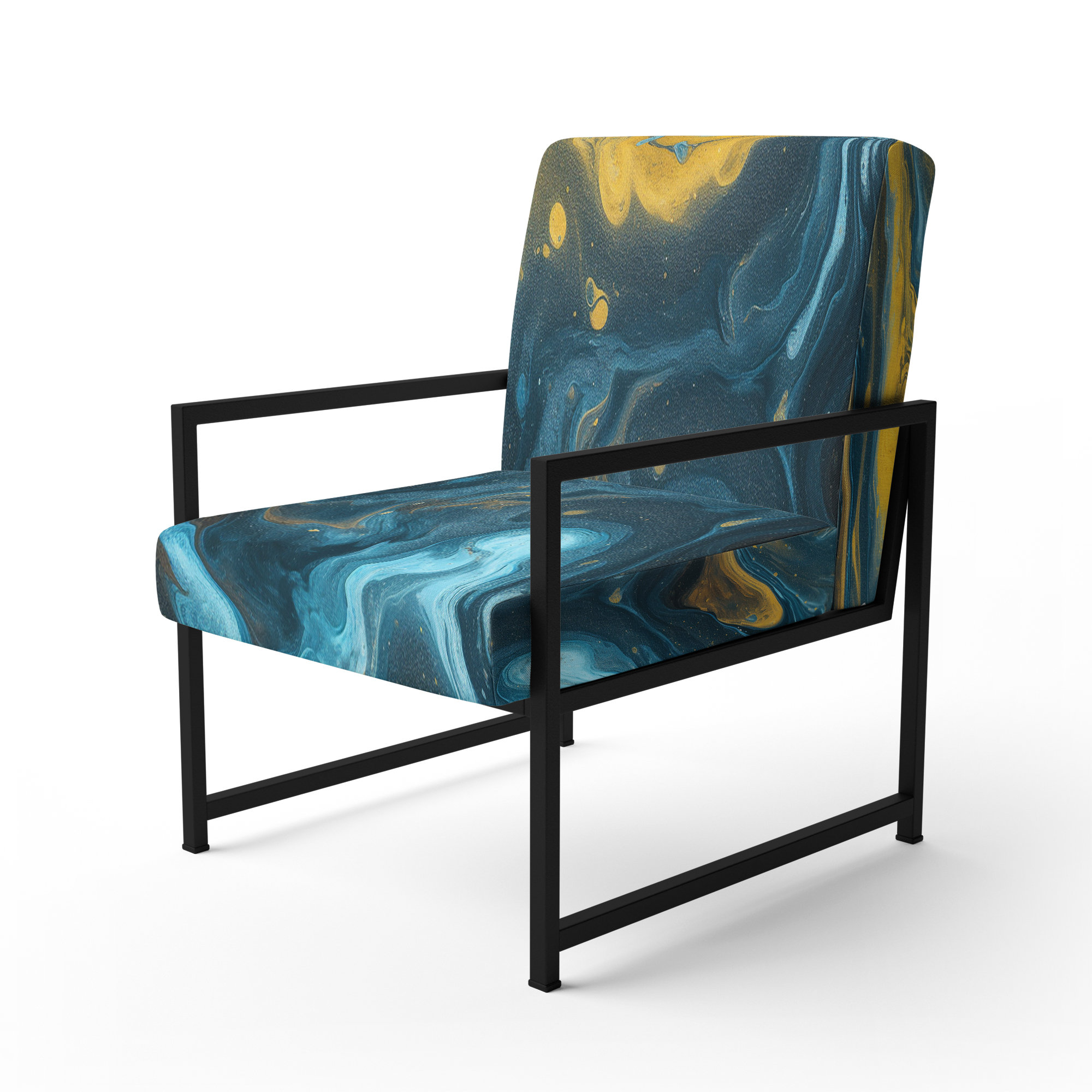 East Urban Home Curci - Upholstered Geode Accent Arm Chair - Modern Arm ...