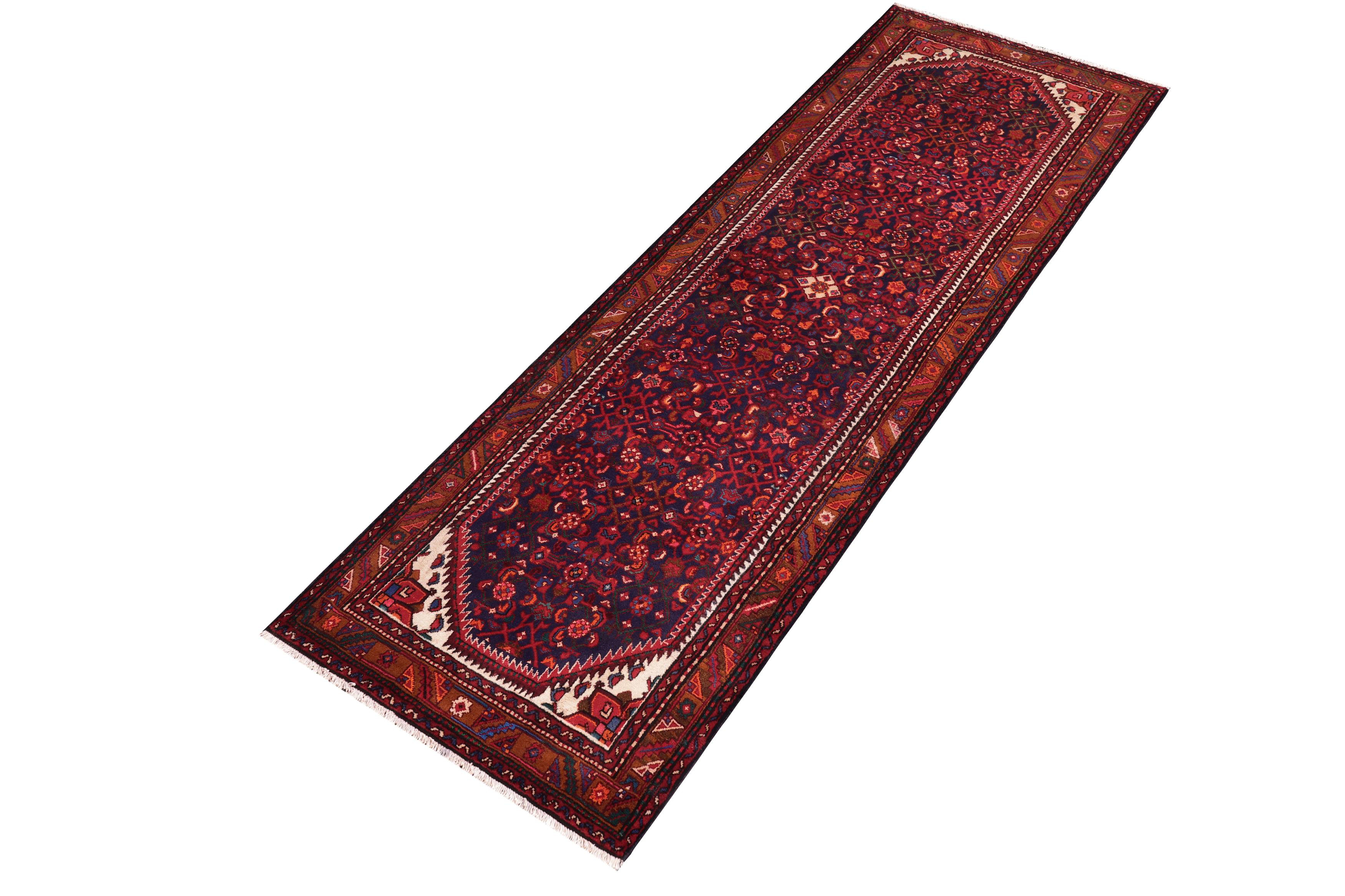 Isabelline Vintage Antique Tabriz Keyla Blue Red Hand Knotted Wool ...