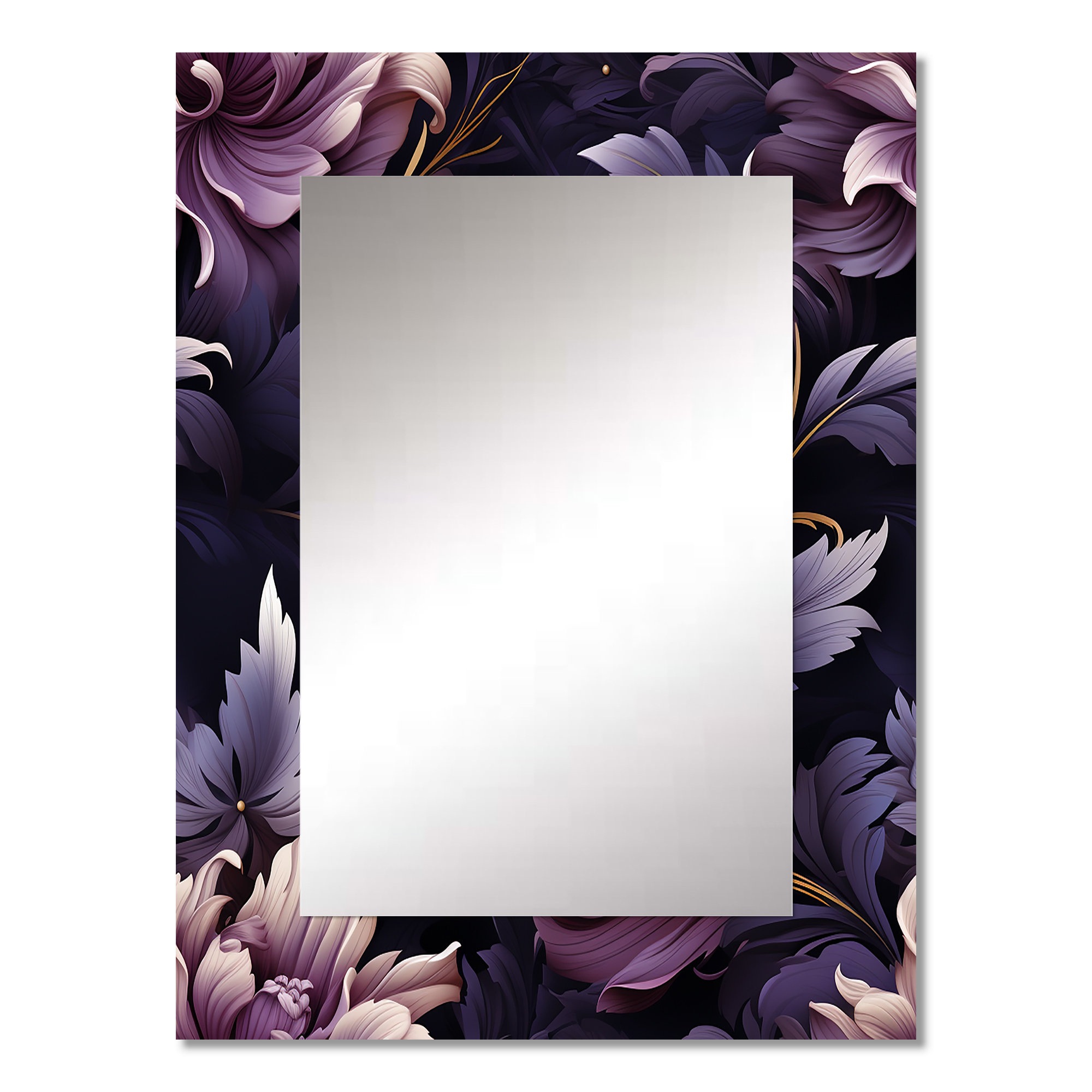 East Urban Home Shadowed Elegance Moody Patterns - Large Wall Mirror On ...