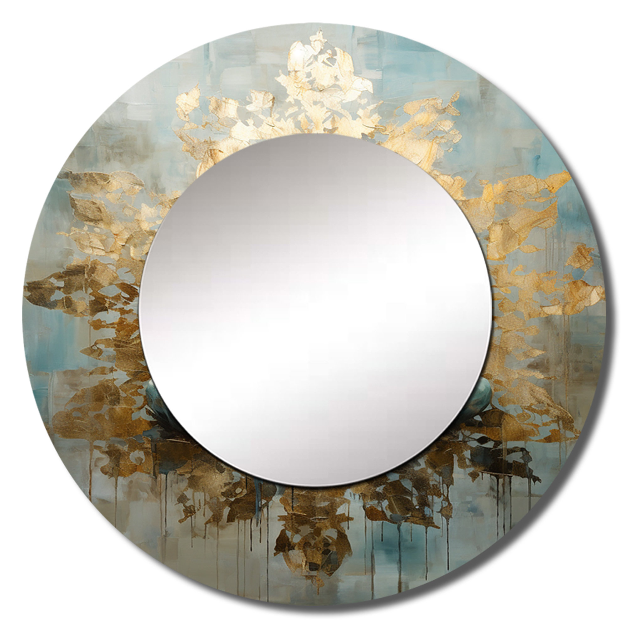 Design Art Zen Meditation Position I - Meditation Large Mirror, Beige ...