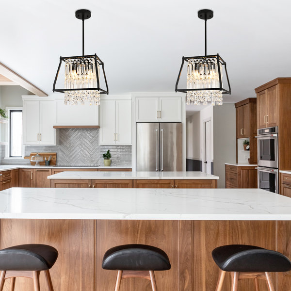 Mercer41 Maybrie 4 - Light Black Crystal Pendant | Wayfair