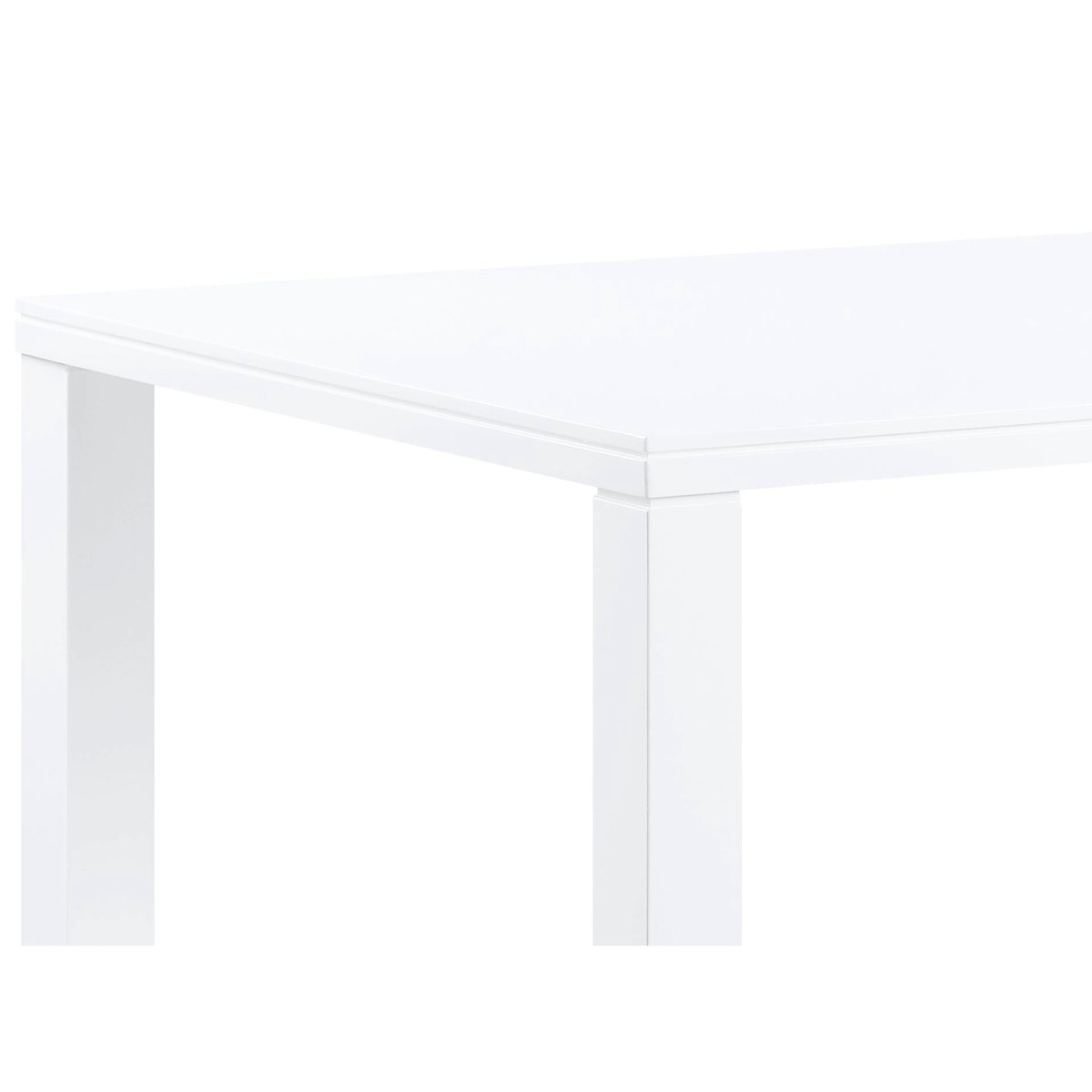 Latitude Run® White Glossy Dining Table With Fixed Tabletop, 40Mm Thick ...
