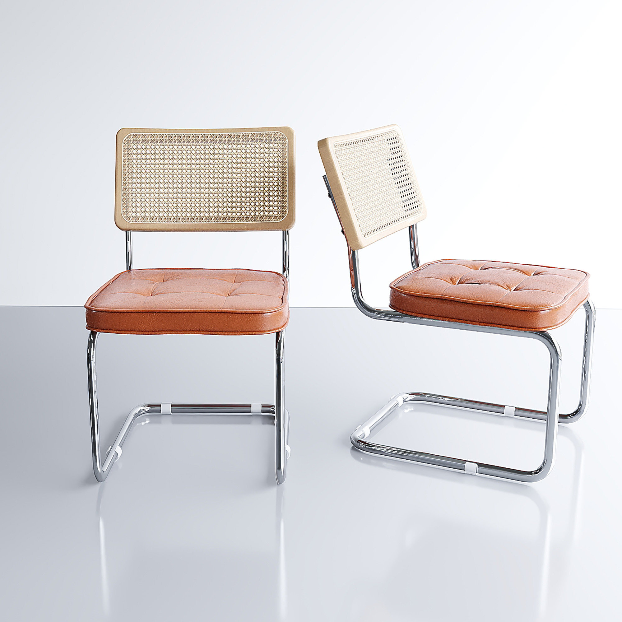 Bayou Breeze Bizzle Stainless steel rattan back dining chair ...