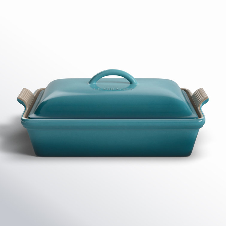 Le Creuset Heritage Stoneware 4 Qt. Rectangular Casserole with Lid ...