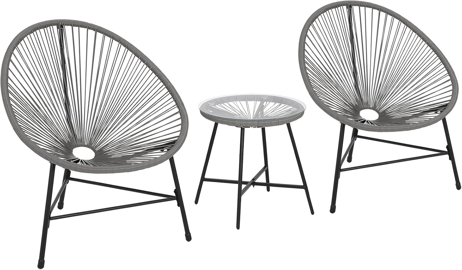 George Oliver 3-Piece Acapulco Patio Conversation Bistro Set, All ...