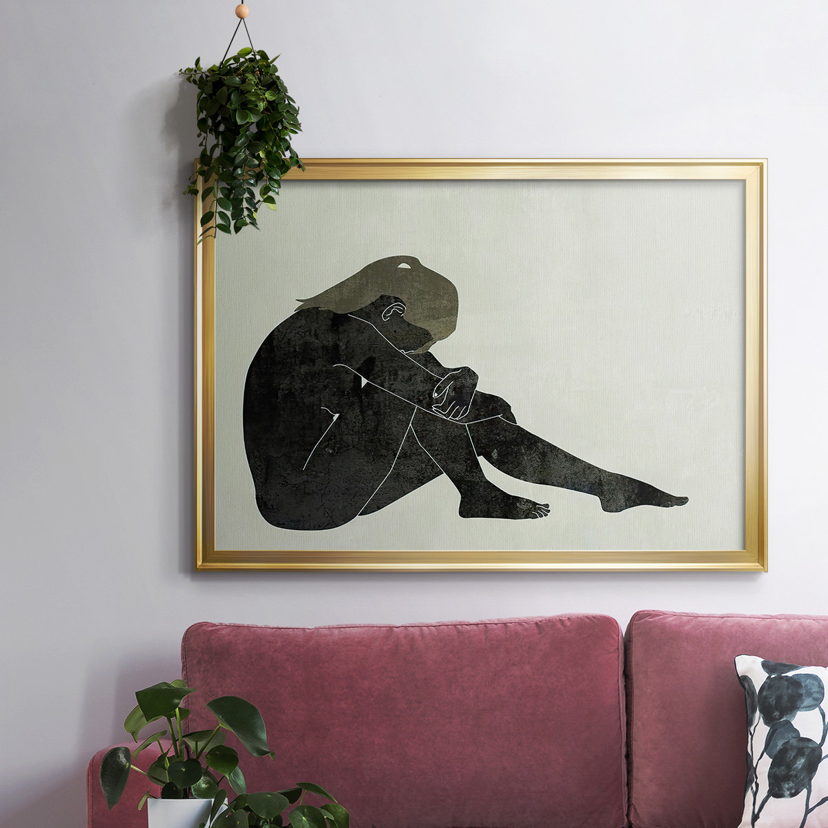 Mercer41 Folded Figure II Framed On Canvas Print | Wayfair