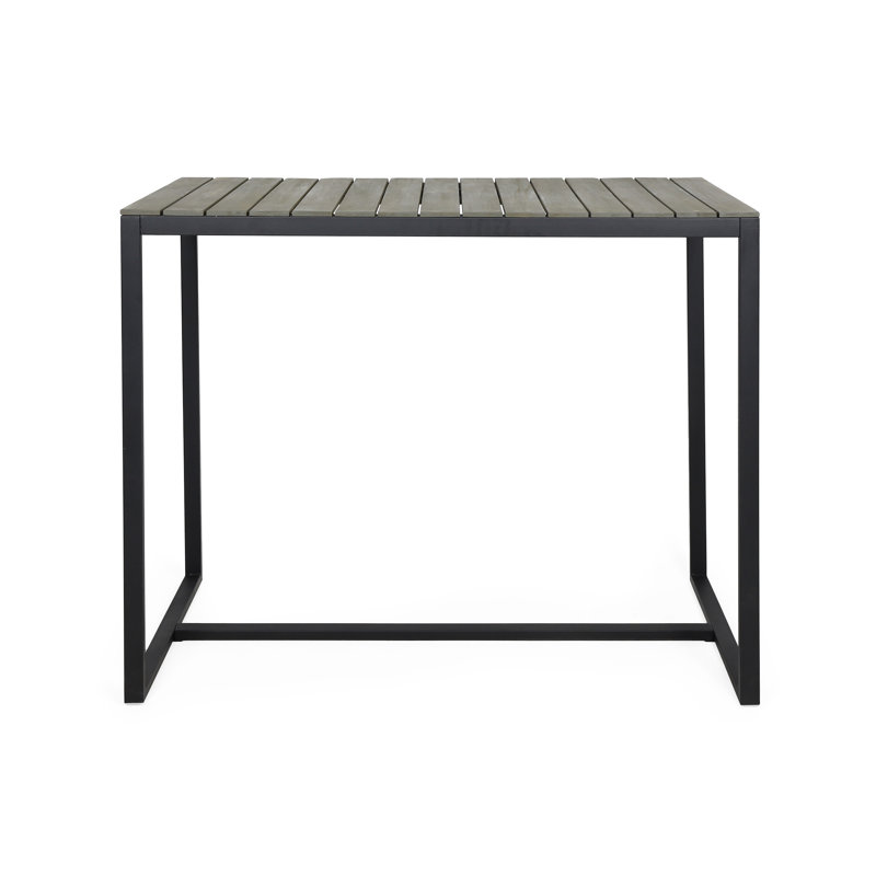 17 Stories Outdoor Modern Industrial Metal Bar Table & Reviews | Wayfair