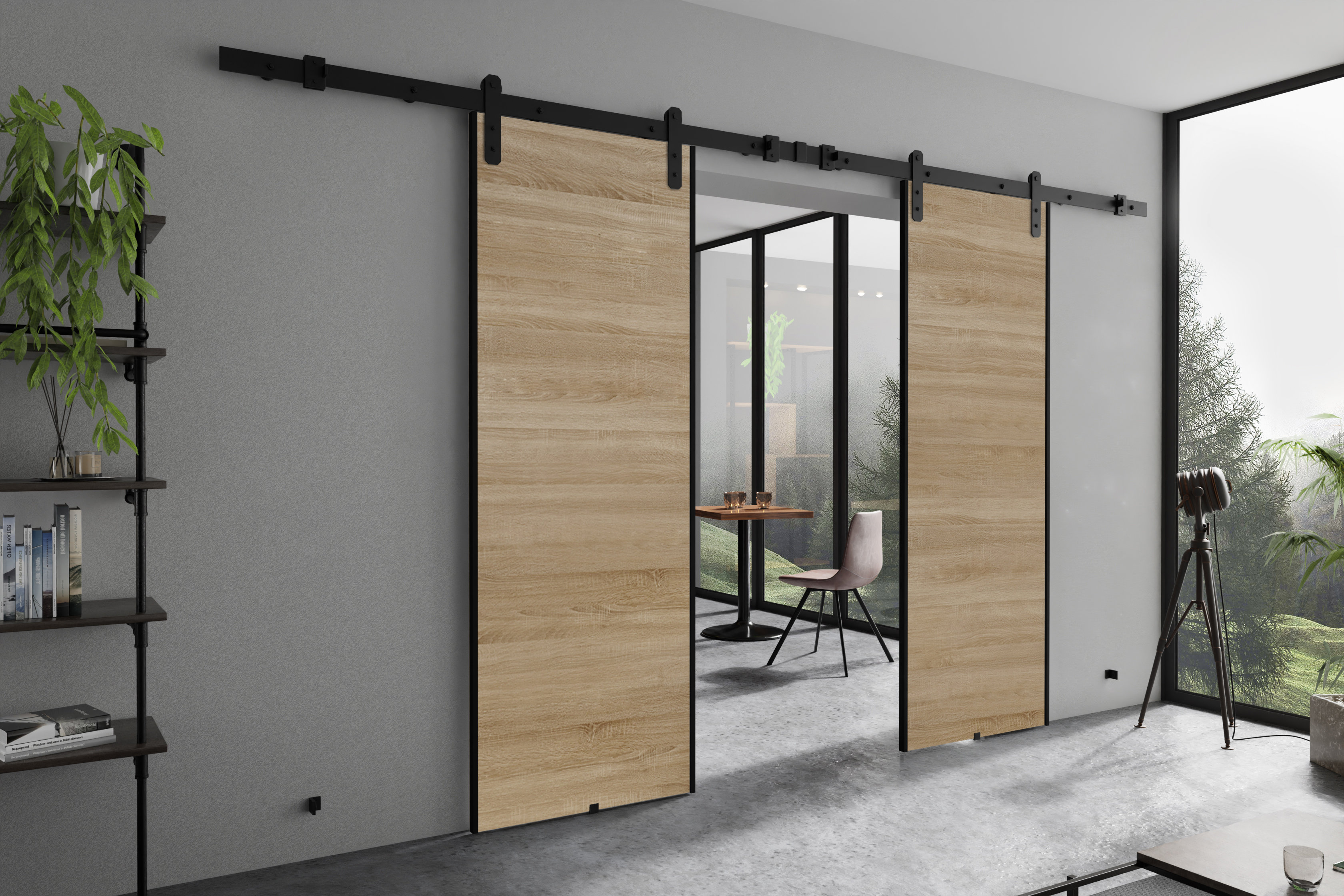Williston Forge Alexson Double Sliding Doors Laminate | Wayfair.co.uk